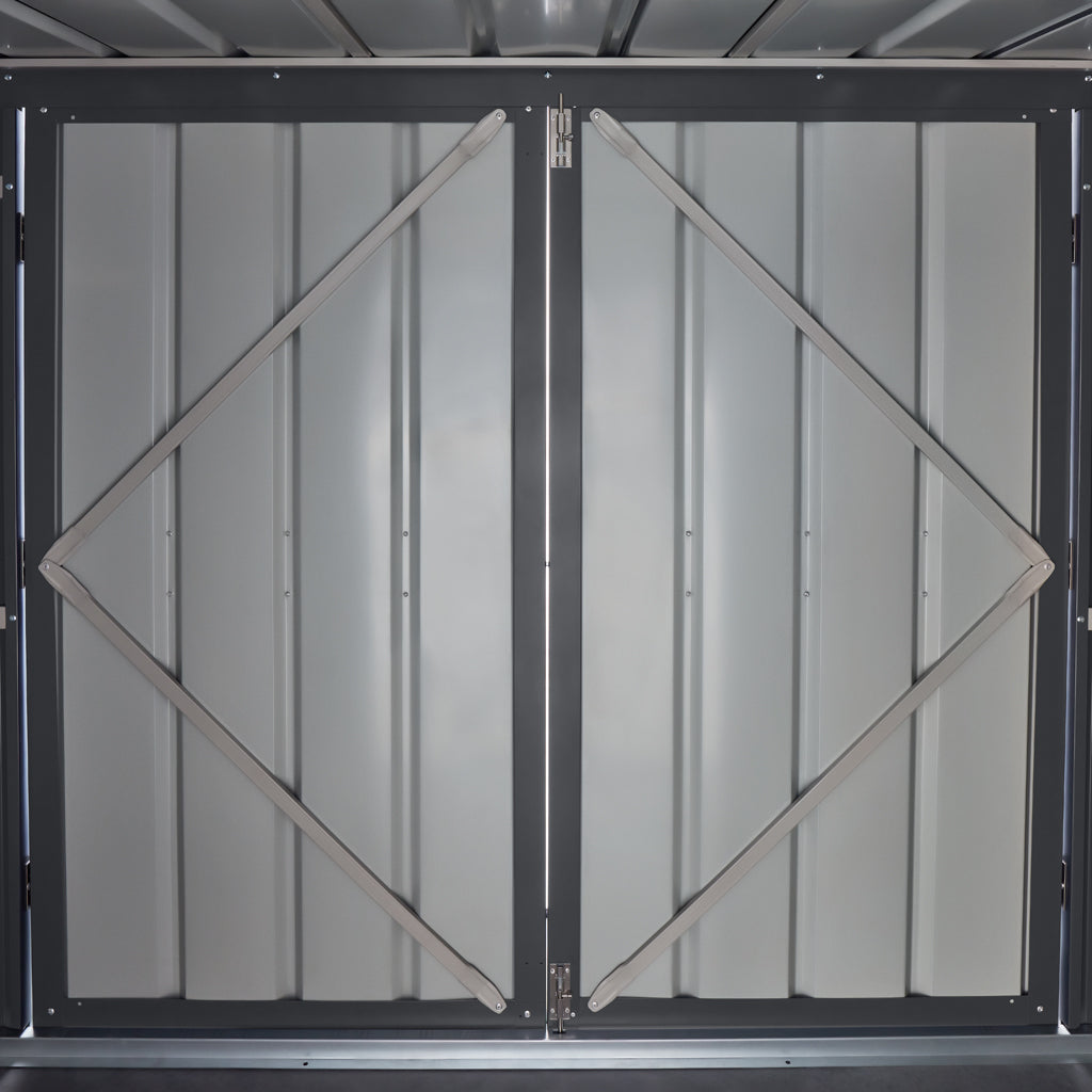 3 Bin Locker, 8 X 3 Ft, Double Hinged Doors, Woodland Grey